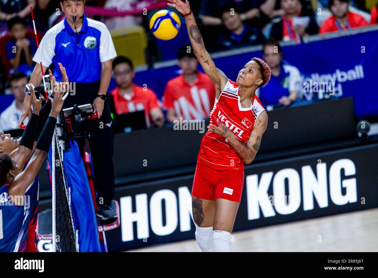 Hong Kong, China. 18th June, 2023. Melissa Teresa Vargas (#4) of Turkiye seen in action during ...