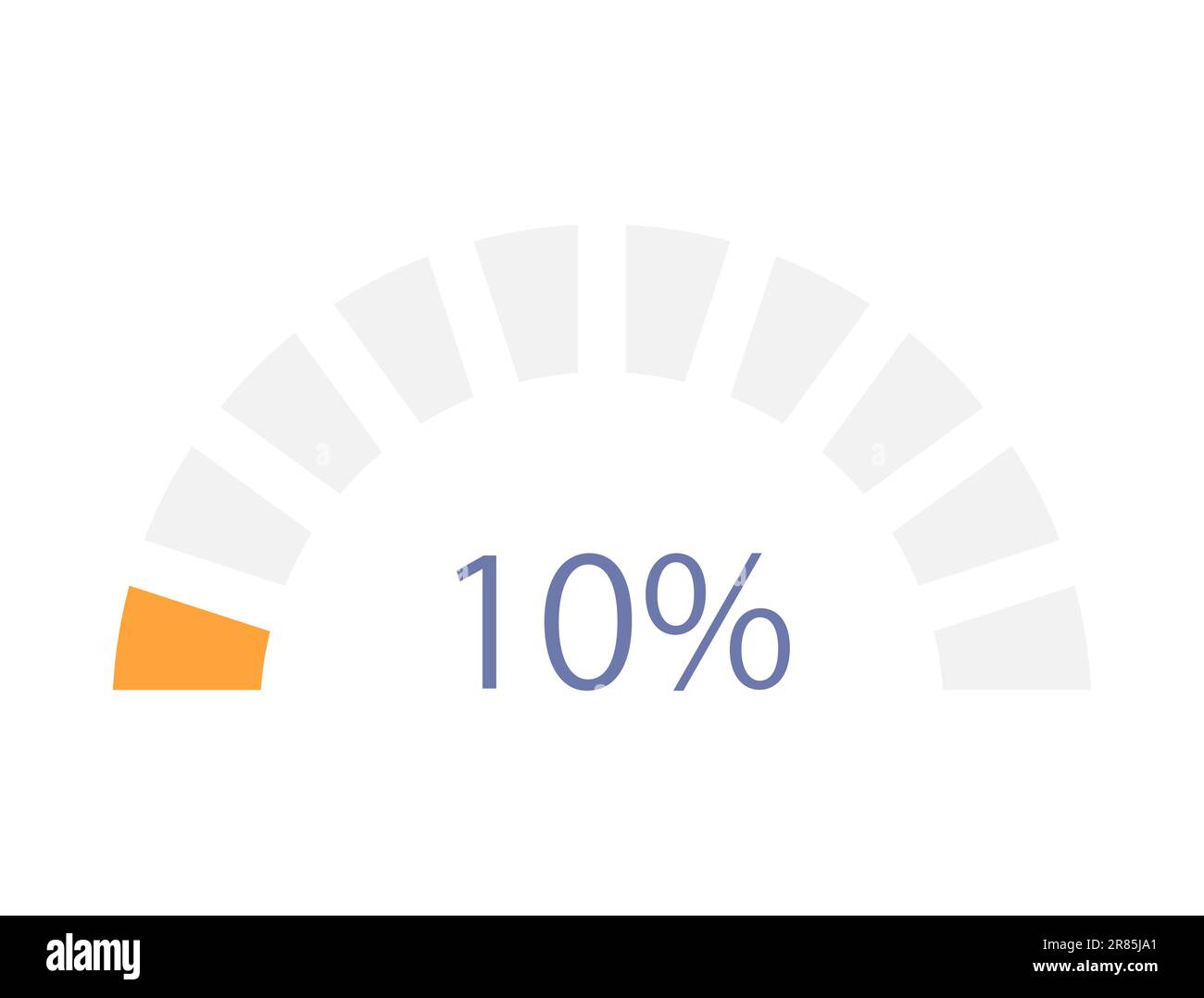 Segmented half circle infographic chart design template Stock Vector ...