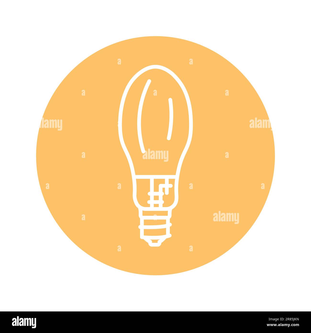 Gas discharge lamp black line icon. Pictogram for web page, mobile app ...
