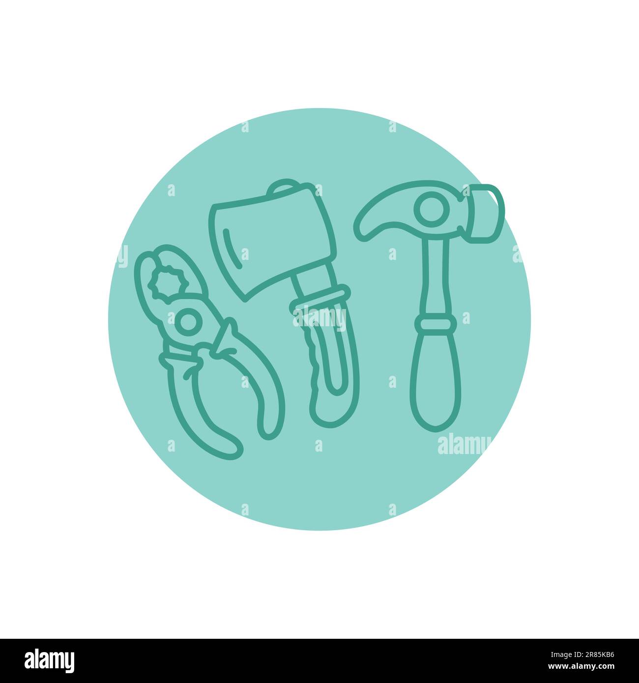 Toy tools black line icon. Pictogram for web page, mobile app, promo ...