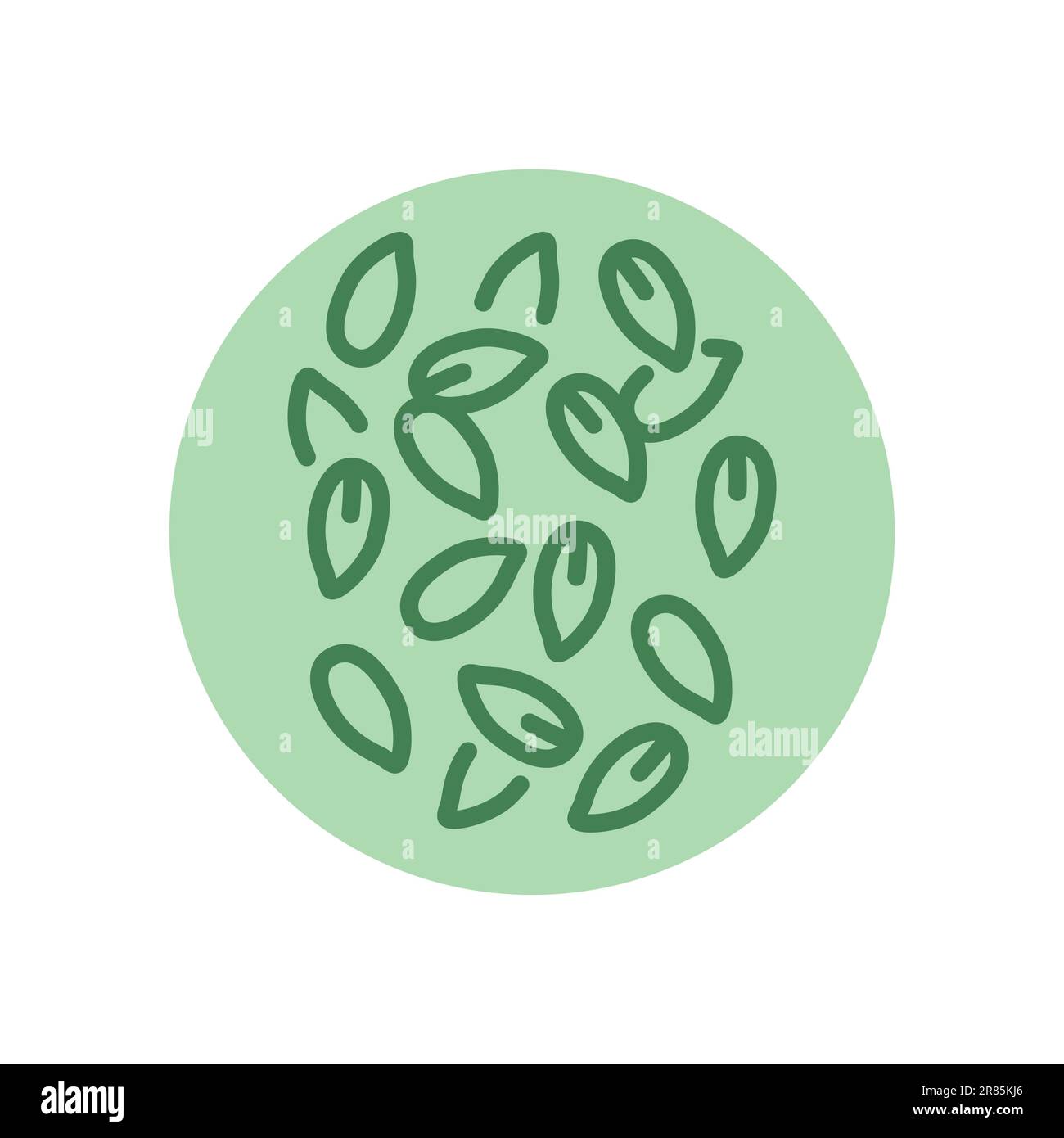 Flax seeds black line icon. Natural organic super food. Pictogram for ...