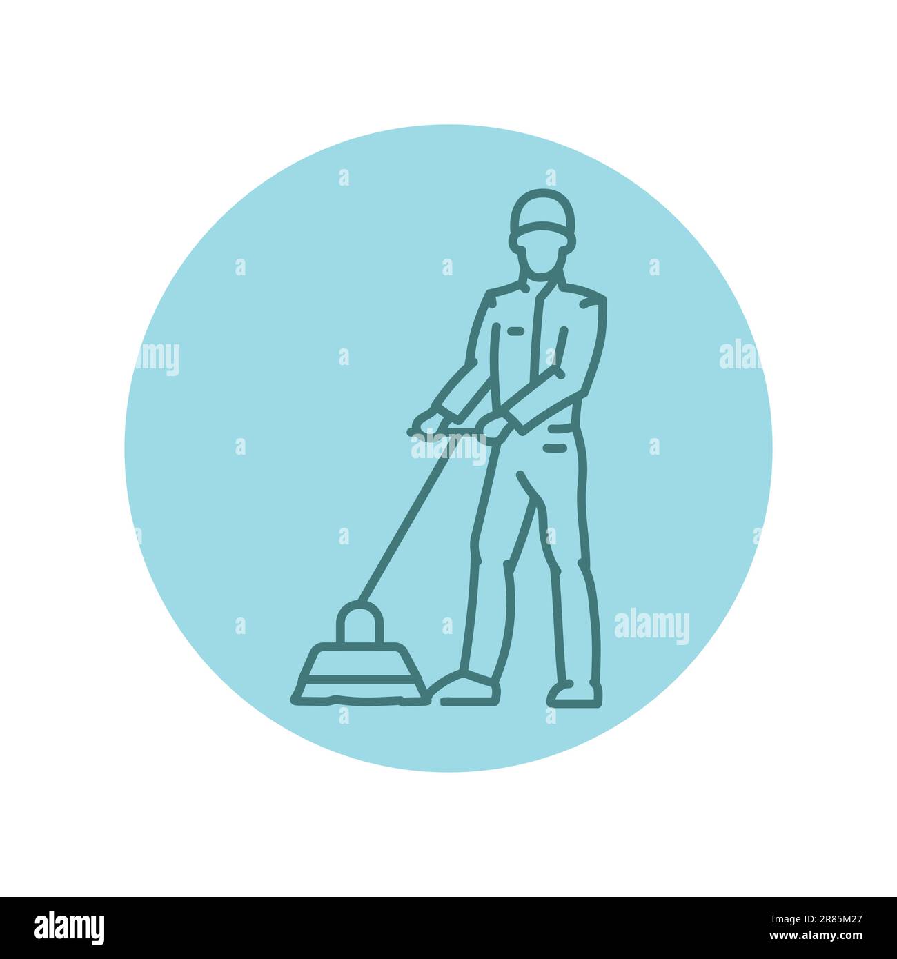 Floor cleaning mop icon cartoon Cut Out Stock Images & Pictures - Alamy