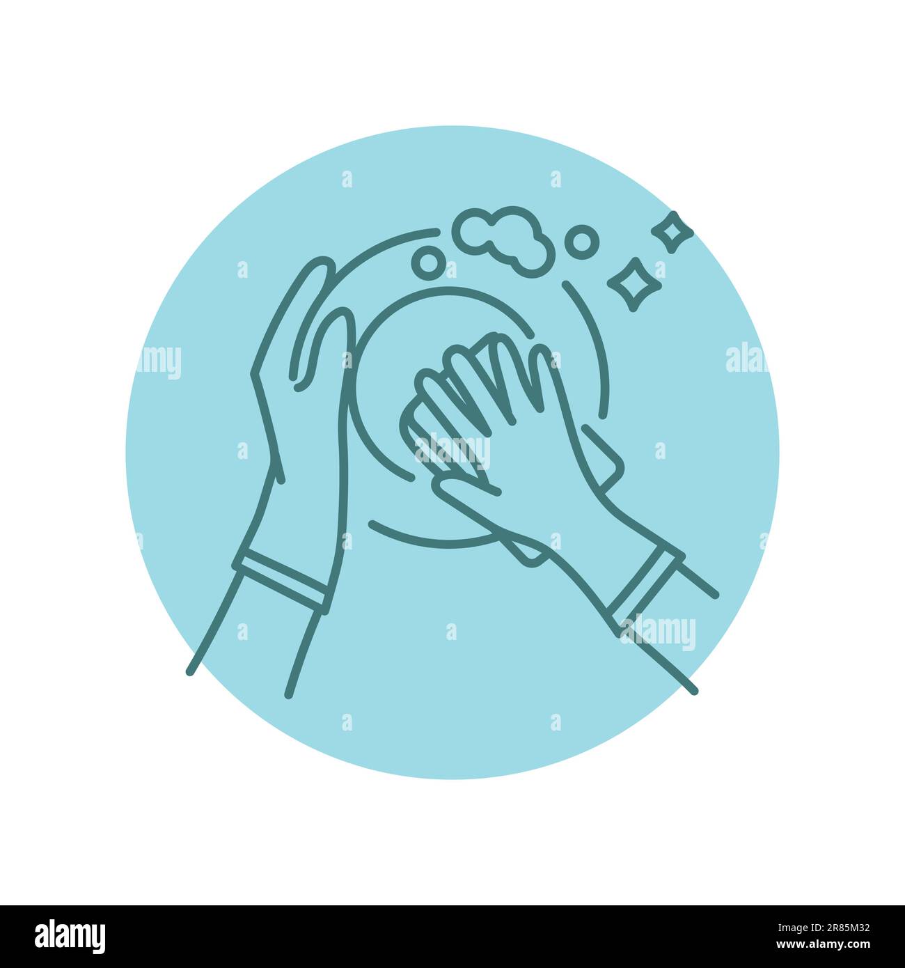 Wash the dishes black line icon. Pictogram for web page, mobile app ...