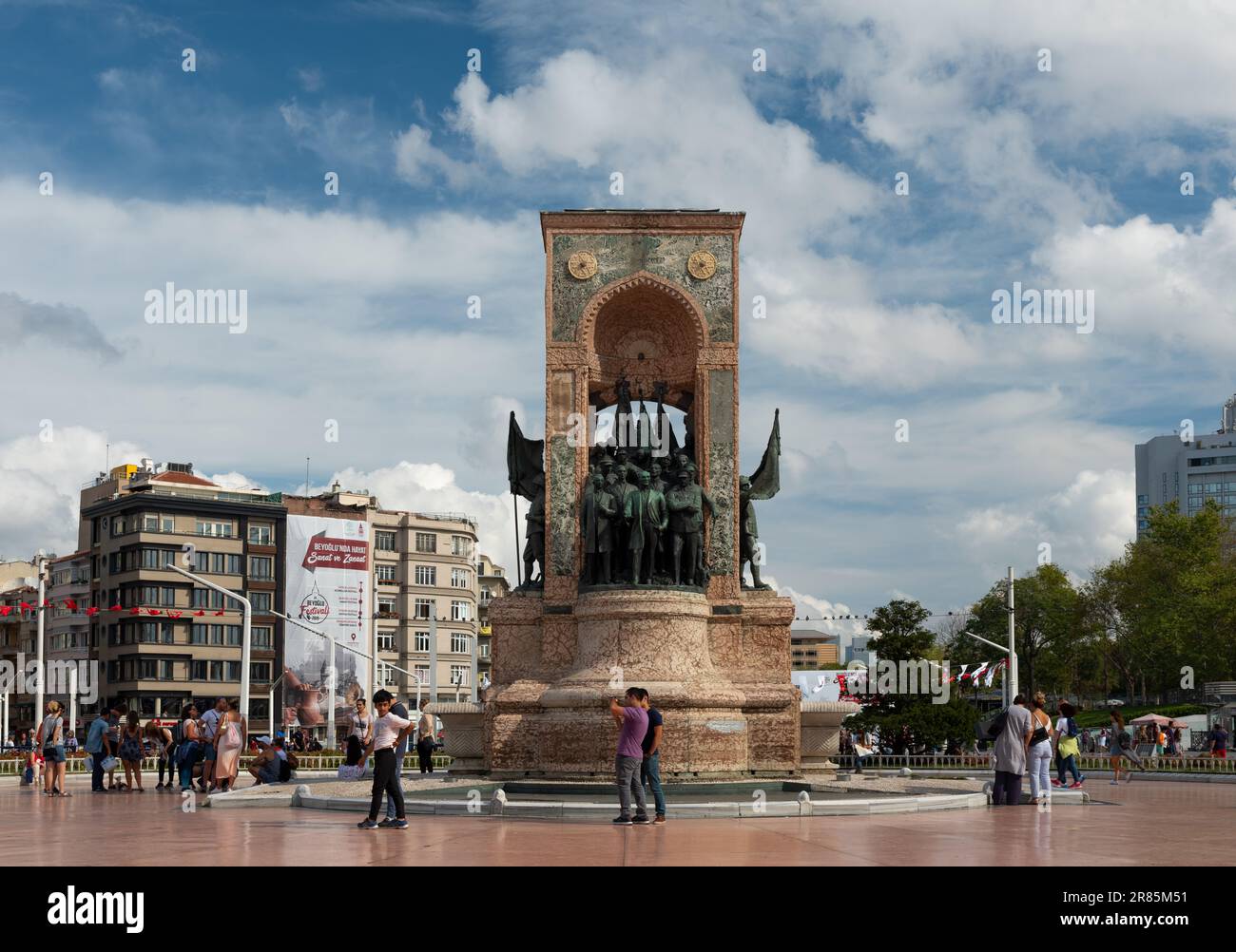 Beyoglu, Istanbul, Turkey. September 12, 2019. Taksim Square and ...