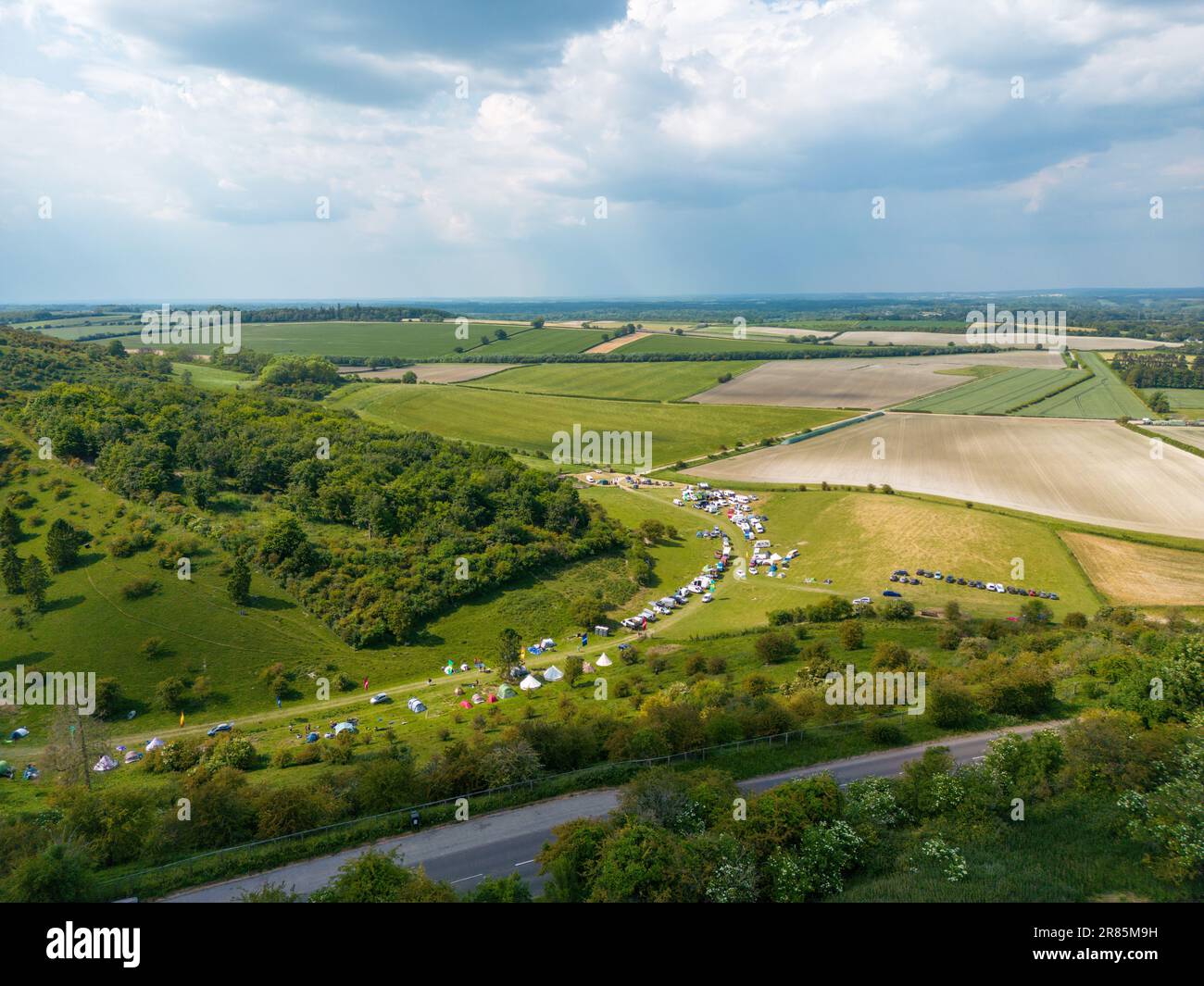 Watership Down near Kingsclere Aerial View Stock Photo - Alamy