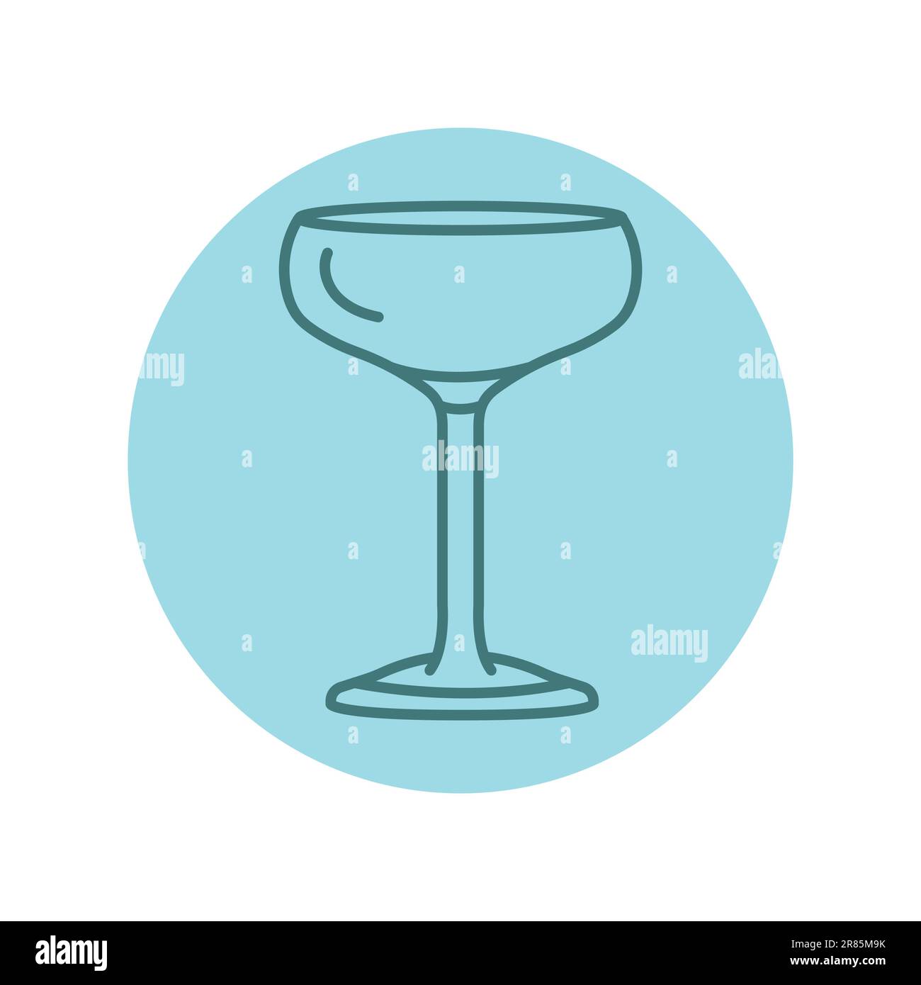Glass saucer black line icon. Dishware. Pictogram for web page, mobile ...