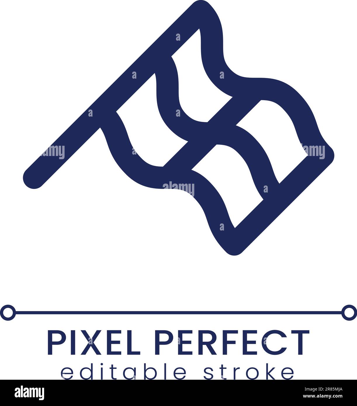 Waving chequered flag pixel perfect linear ui icon Stock Vector Image ... Waving chequered flag pixel perfect linear ui icon Stock Vector Image ...