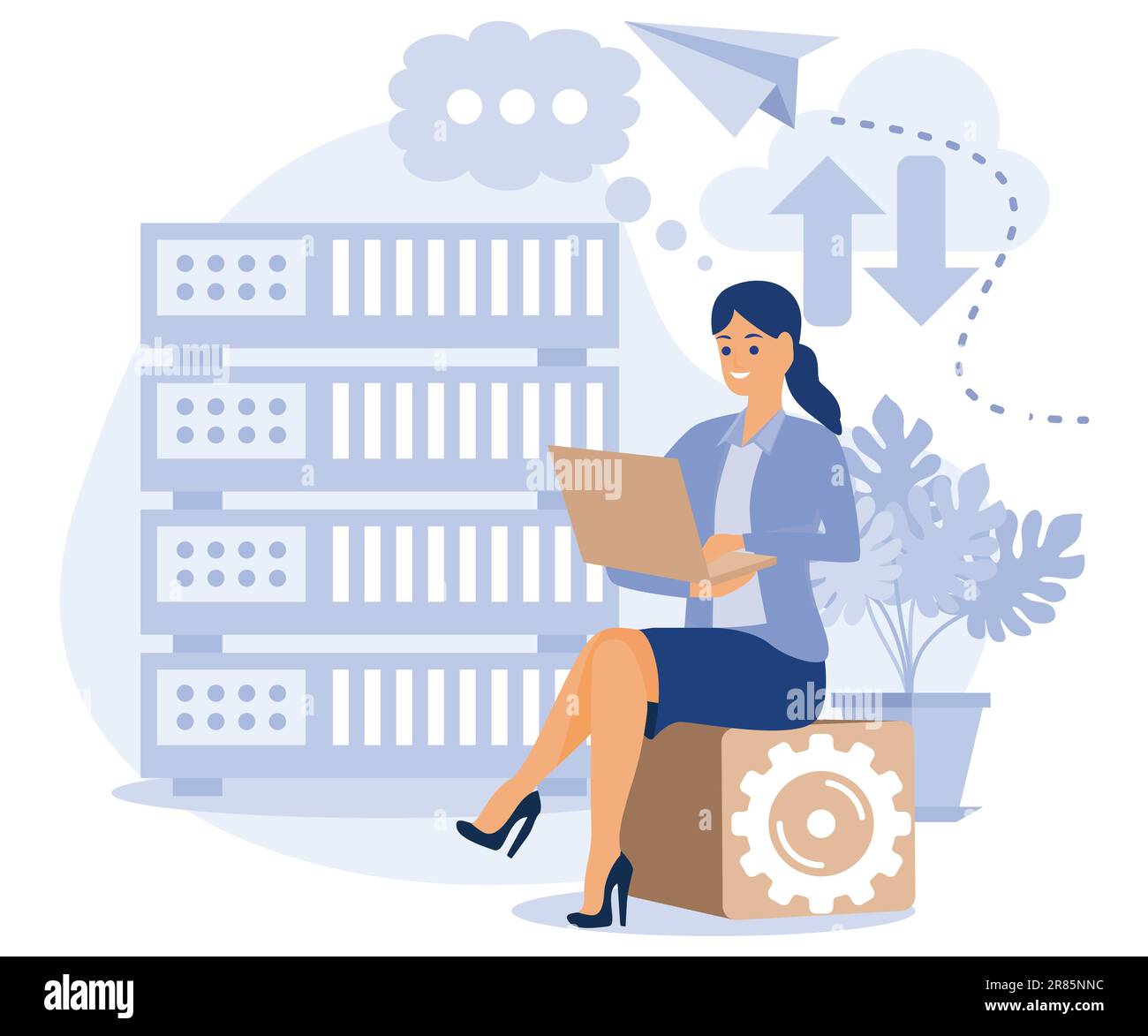 Enterprise strategy development concept, Business Intelligence and business rule, big data ...