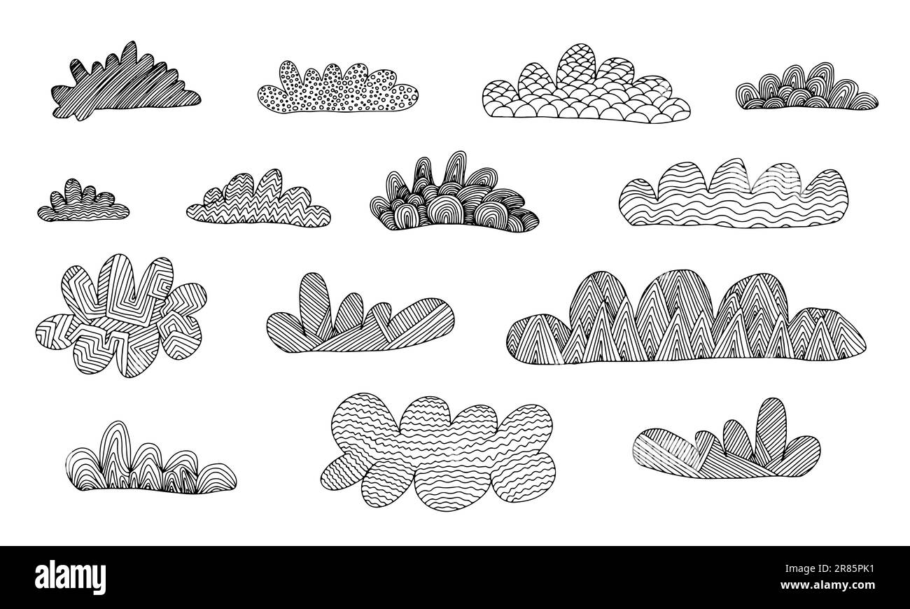 Vector doodle clouds set Stock Vector Image & Art - Alamy