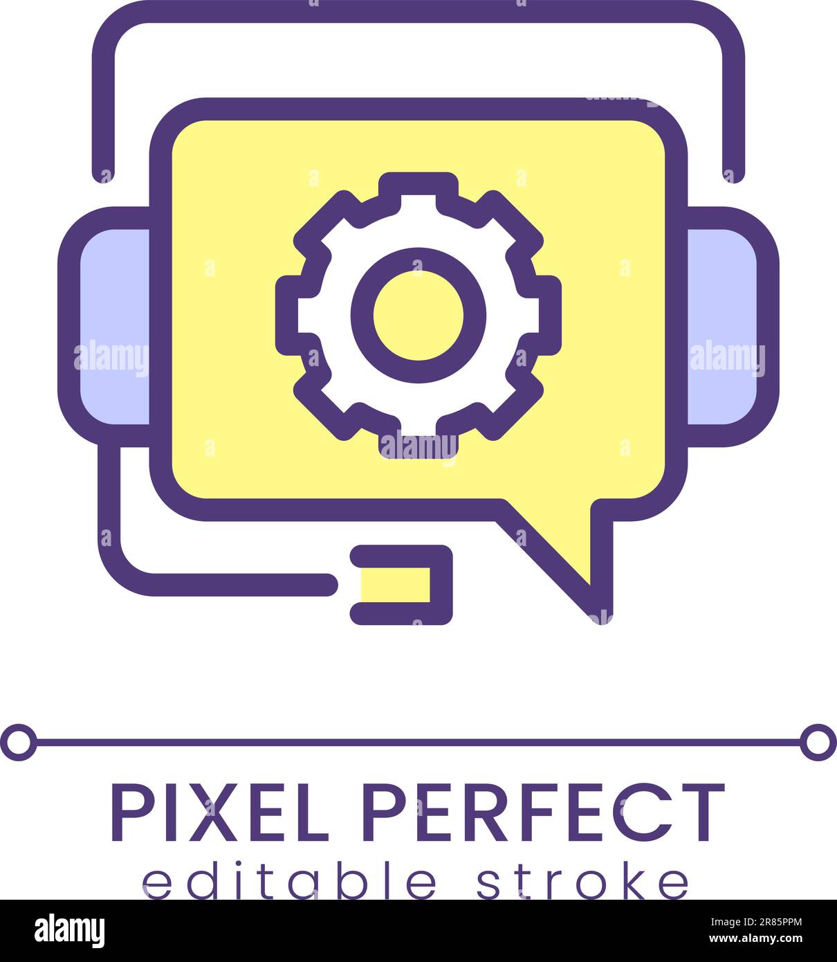Tech support pixel perfect RGB color icon Stock Vector Image & Art - Alamy