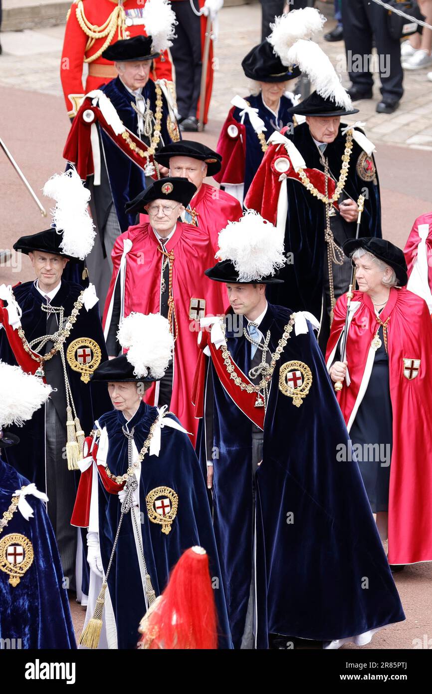 Royal family walk in procession hi-res stock photography and images - Alamy