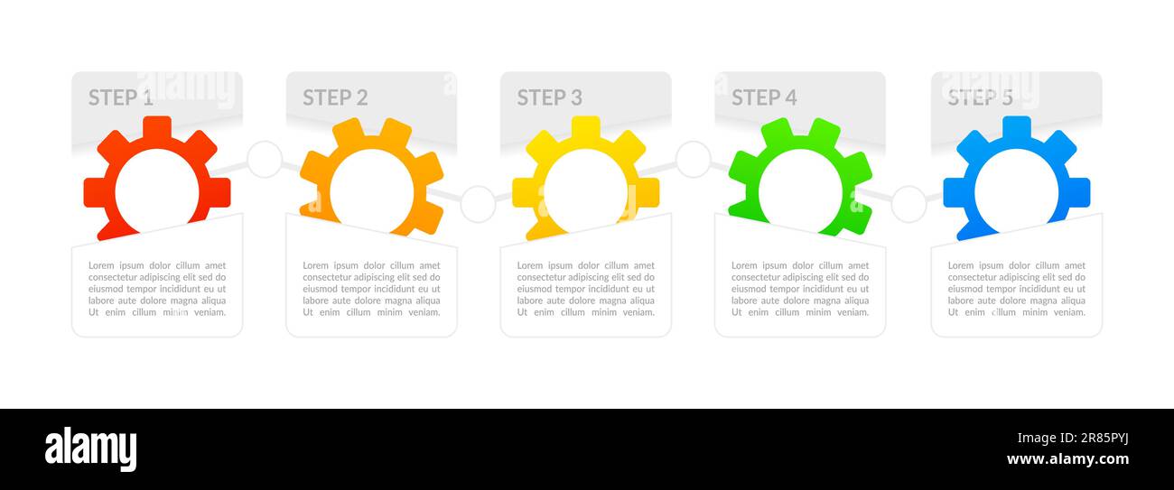IT business processes infographic chart design template Stock Vector ...