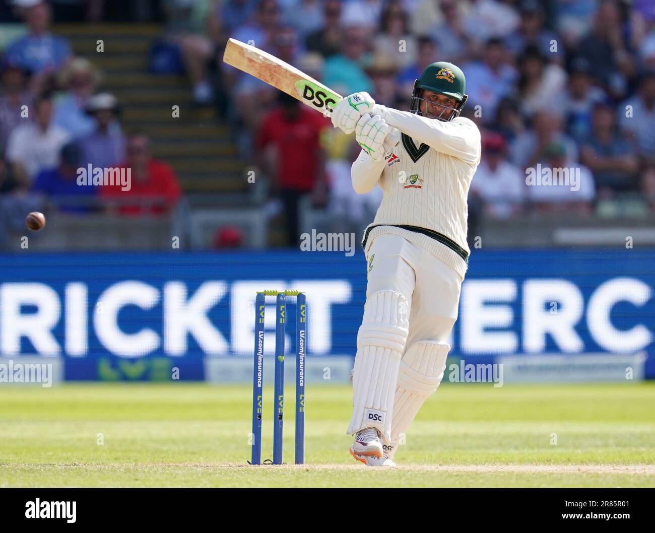 Australia's Usman Khawaja during day four of the first Ashes test match ...