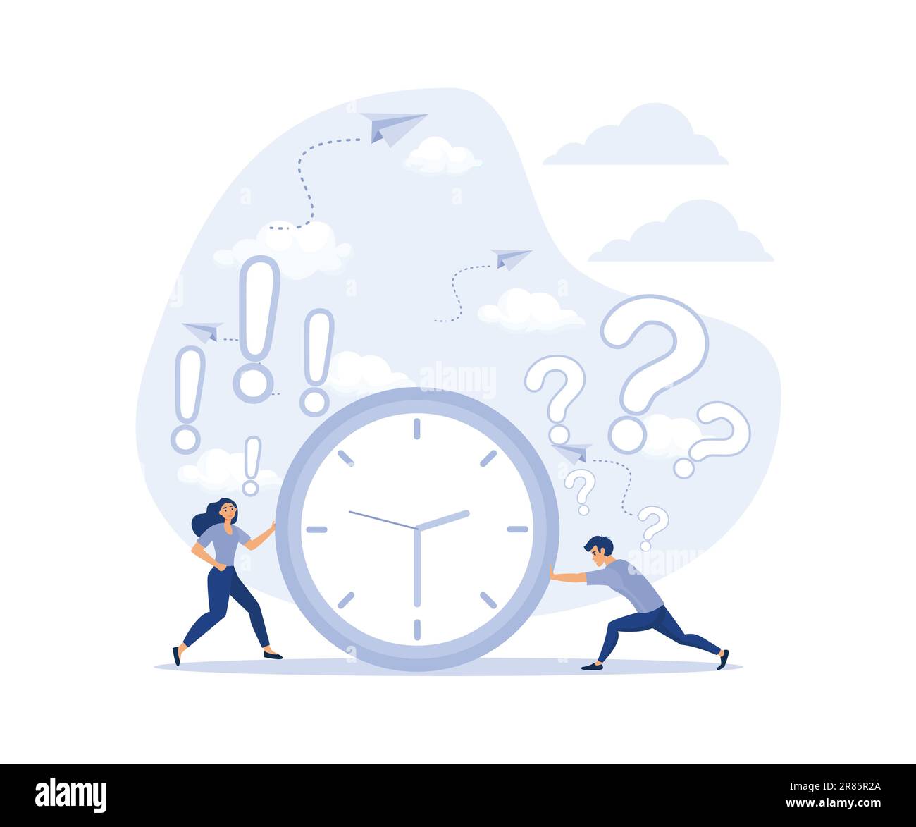 Rational Time Management, Working Day. Office Workers in Formal Clothes ...