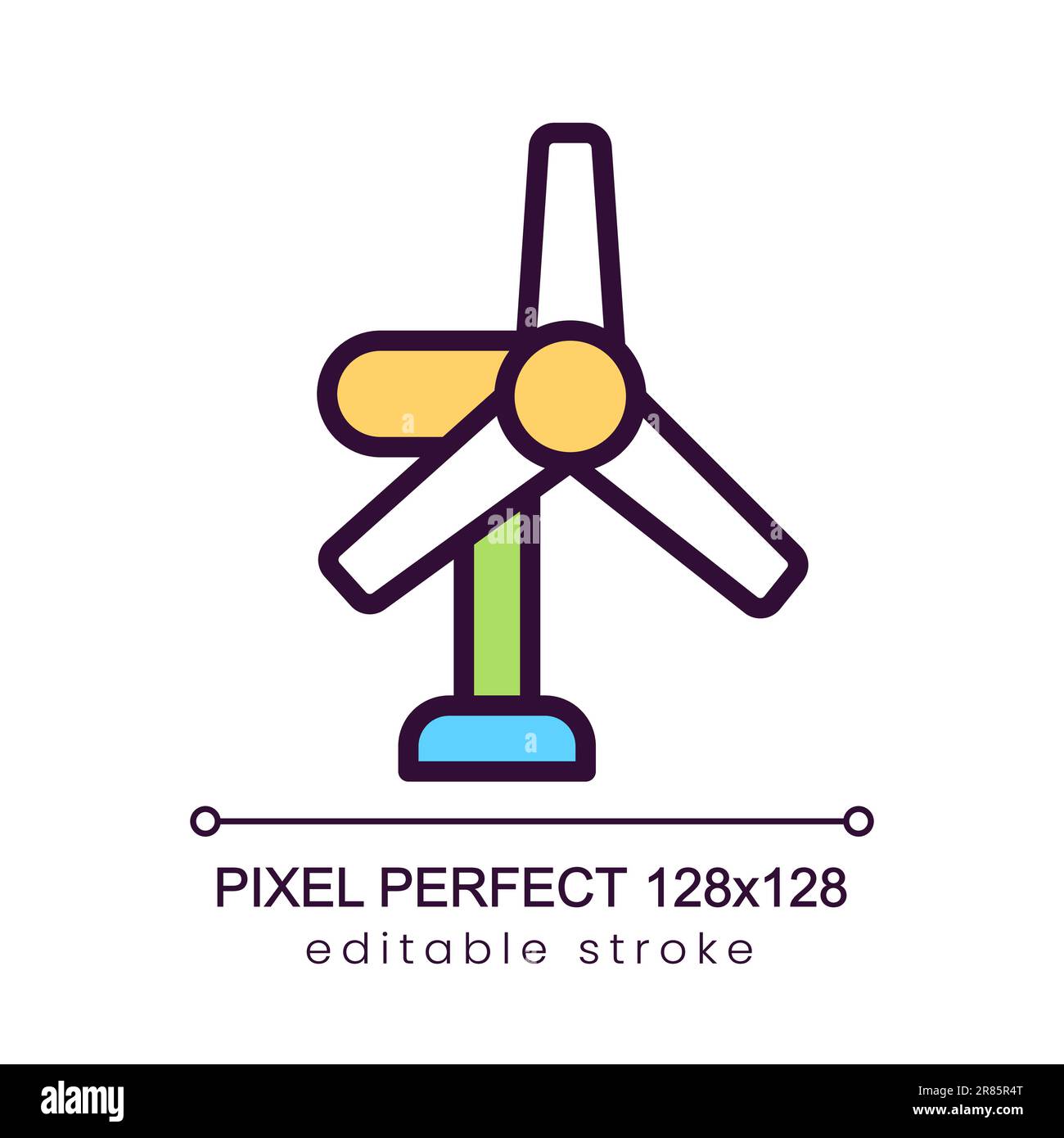 Color image cartoon farm windmill hi-res stock photography and images ...