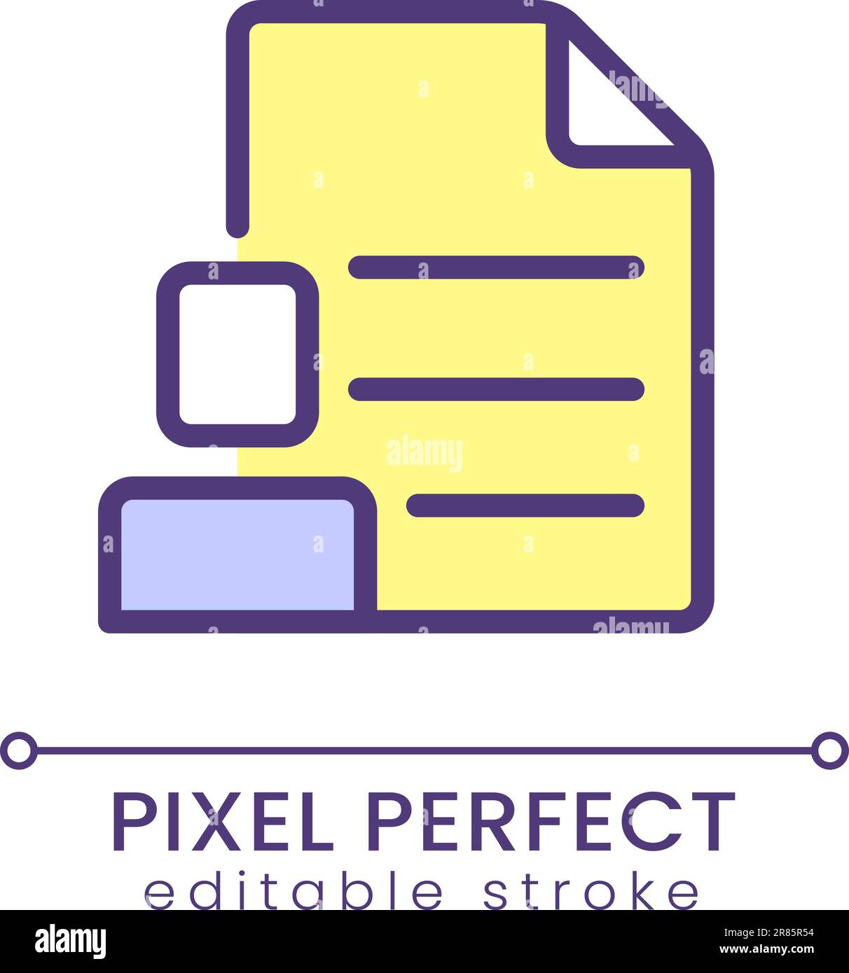 Employee information pixel perfect RGB color icon Stock Vector Image ...