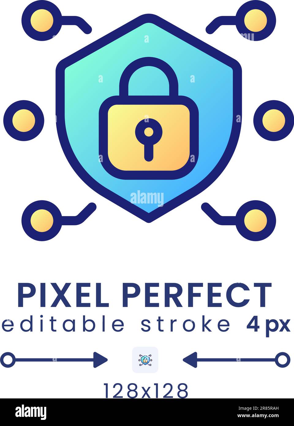 Network security gradient fill desktop icon Stock Vector Image & Art - Alamy