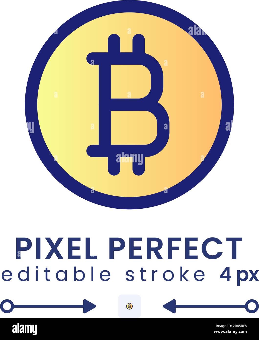 Bitcoin gradient fill desktop icon Stock Vector Image & Art - Alamy