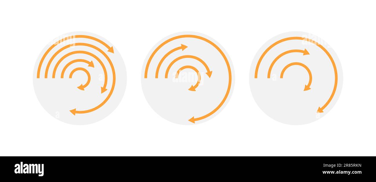 Radial arrow infographic chart design template set Stock Vector Image ...