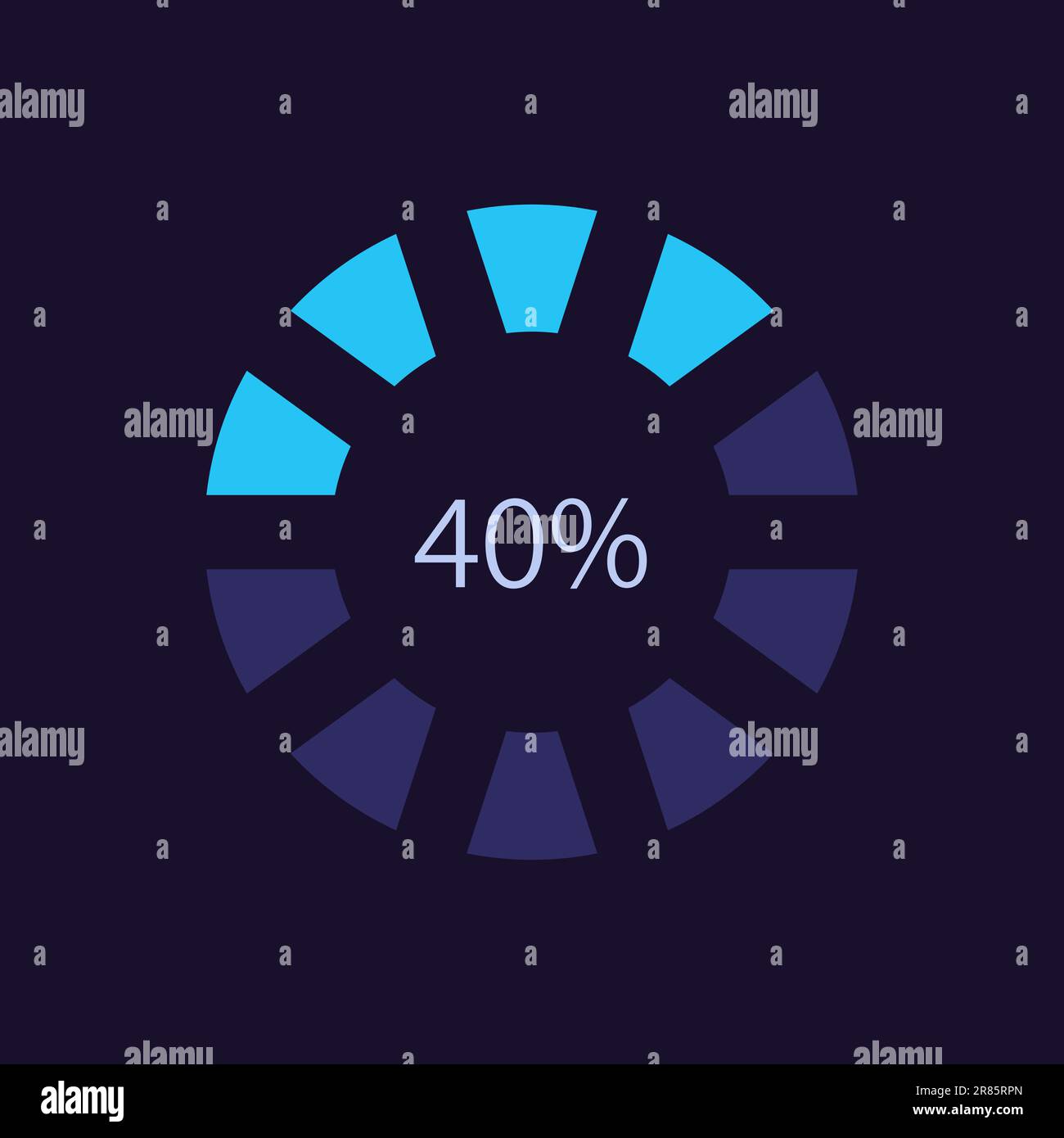 Segmented circular bar infographic chart design template for dark theme Stock Vector Image & Art ...