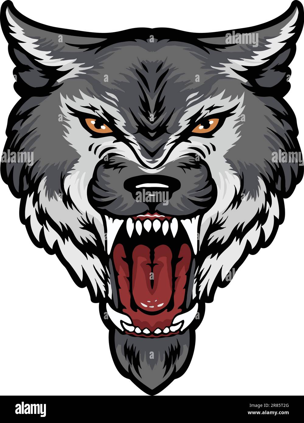 Wolf Face Illustration. Wild. Face. Vector Stock Vector Image & Art - Alamy
