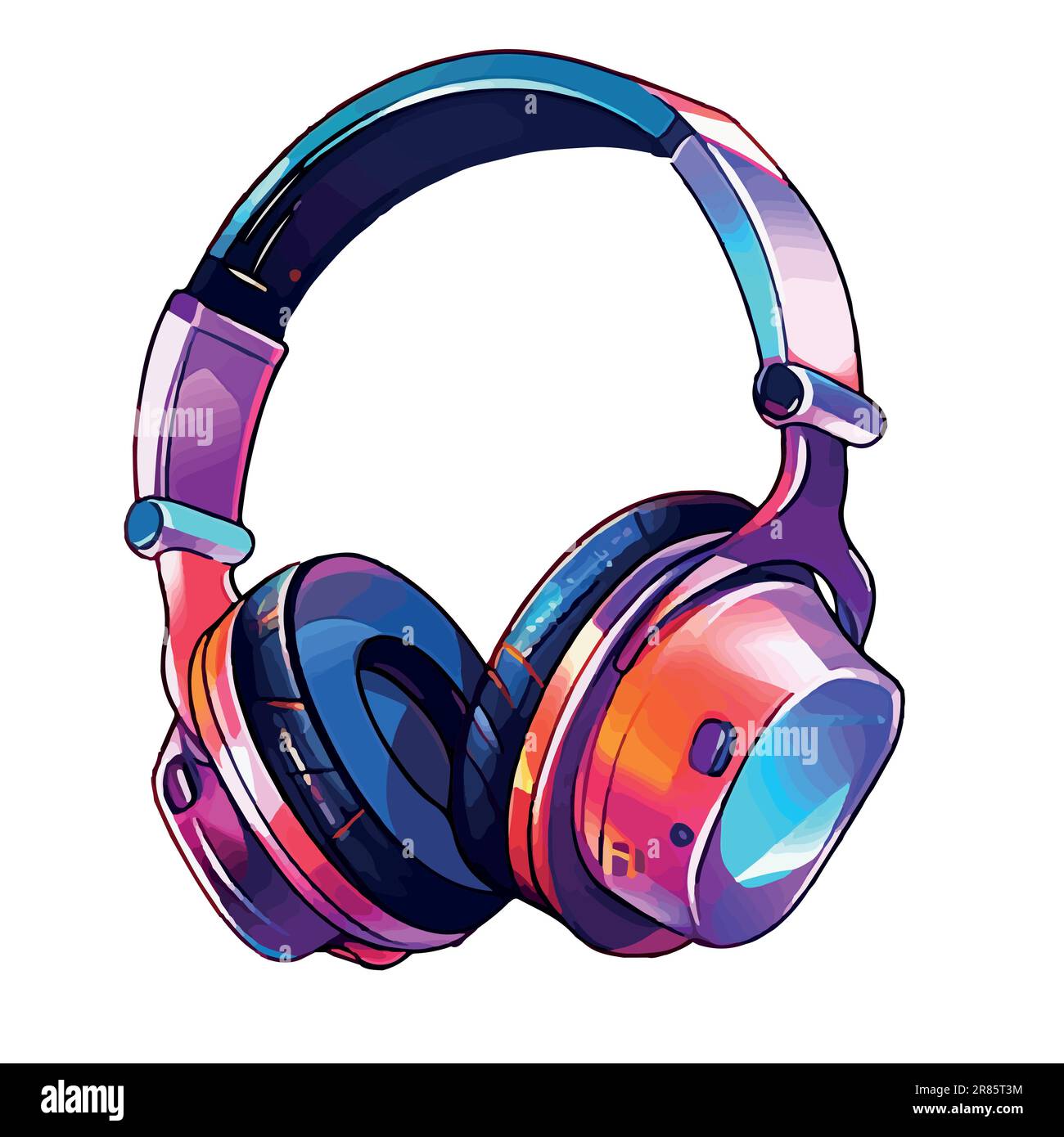 Colorful vector headphone icon Stock Vector Image & Art - Alamy