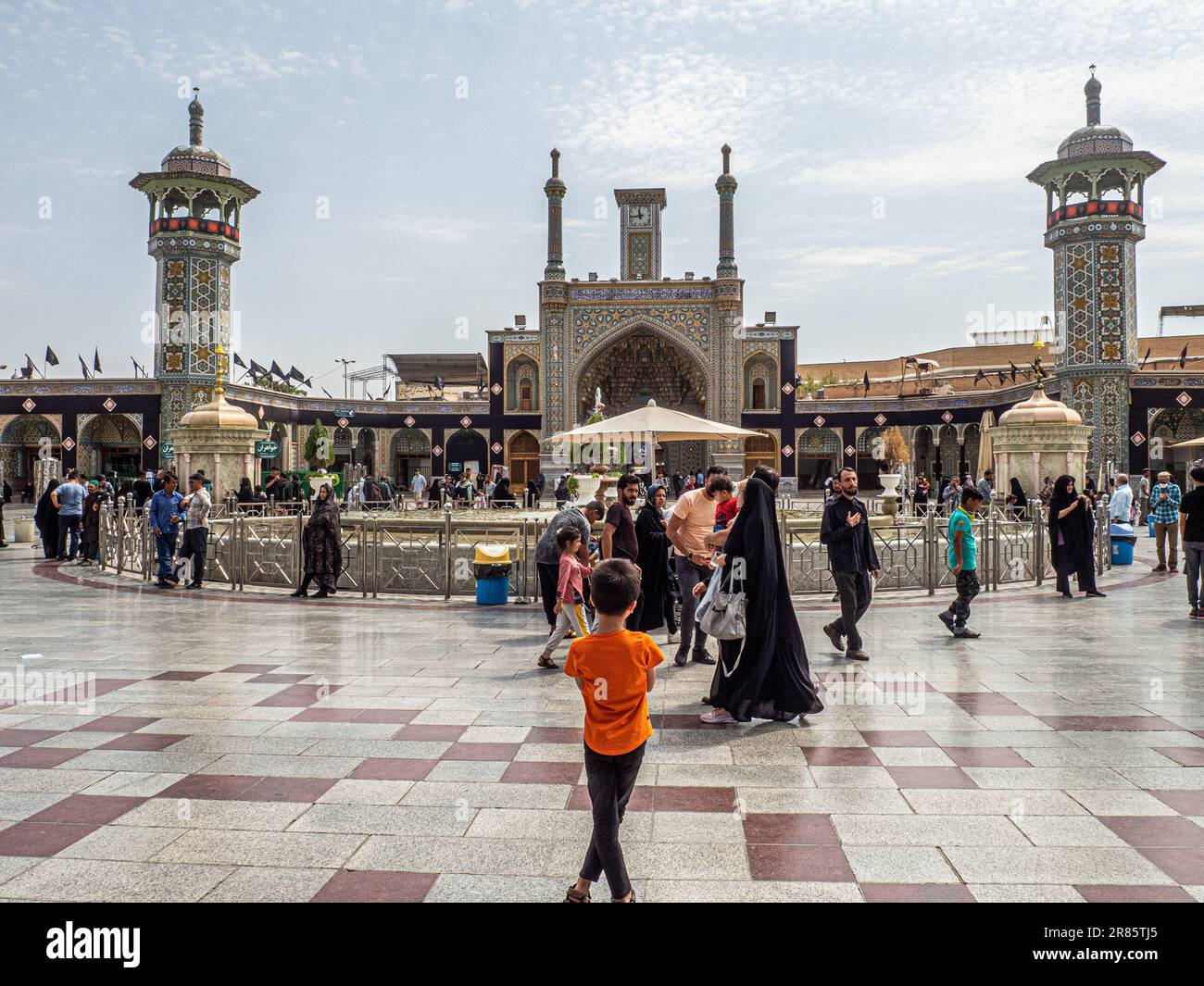 September 7, 2022 - Qom (Iran) - People in Fatima Masumeh Shrine in Qom ...
