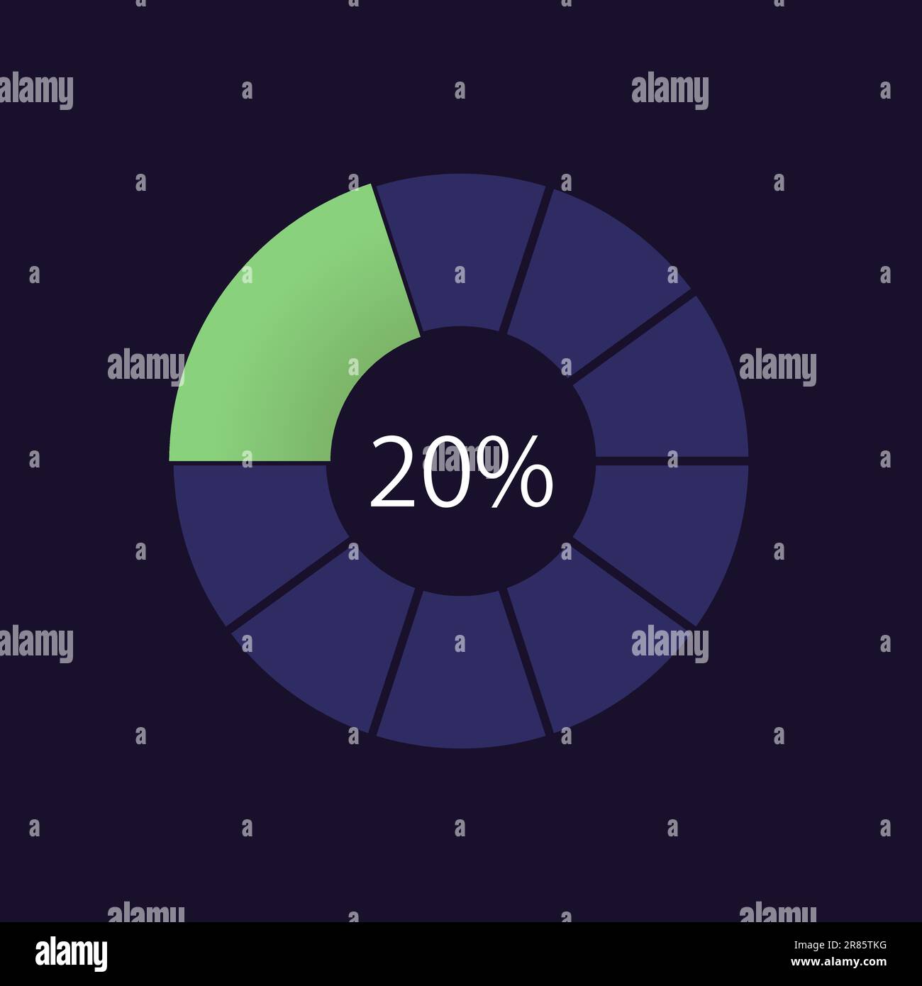 Loading start infographic chart design template for dark theme Stock ...