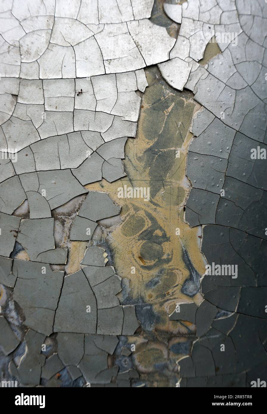 The texture and pattern of old cars that are cracked and decayed Stock ...