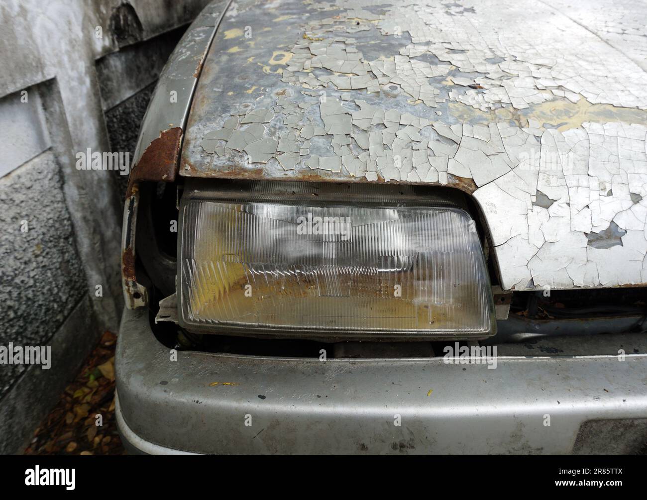 The texture and pattern of old cars that are cracked and decayed Stock ...