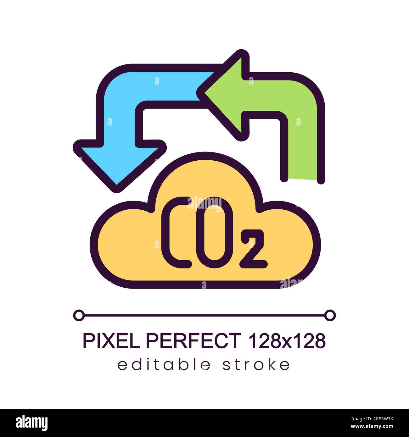 Cycle carbon line icon Cut Out Stock Images & Pictures - Alamy