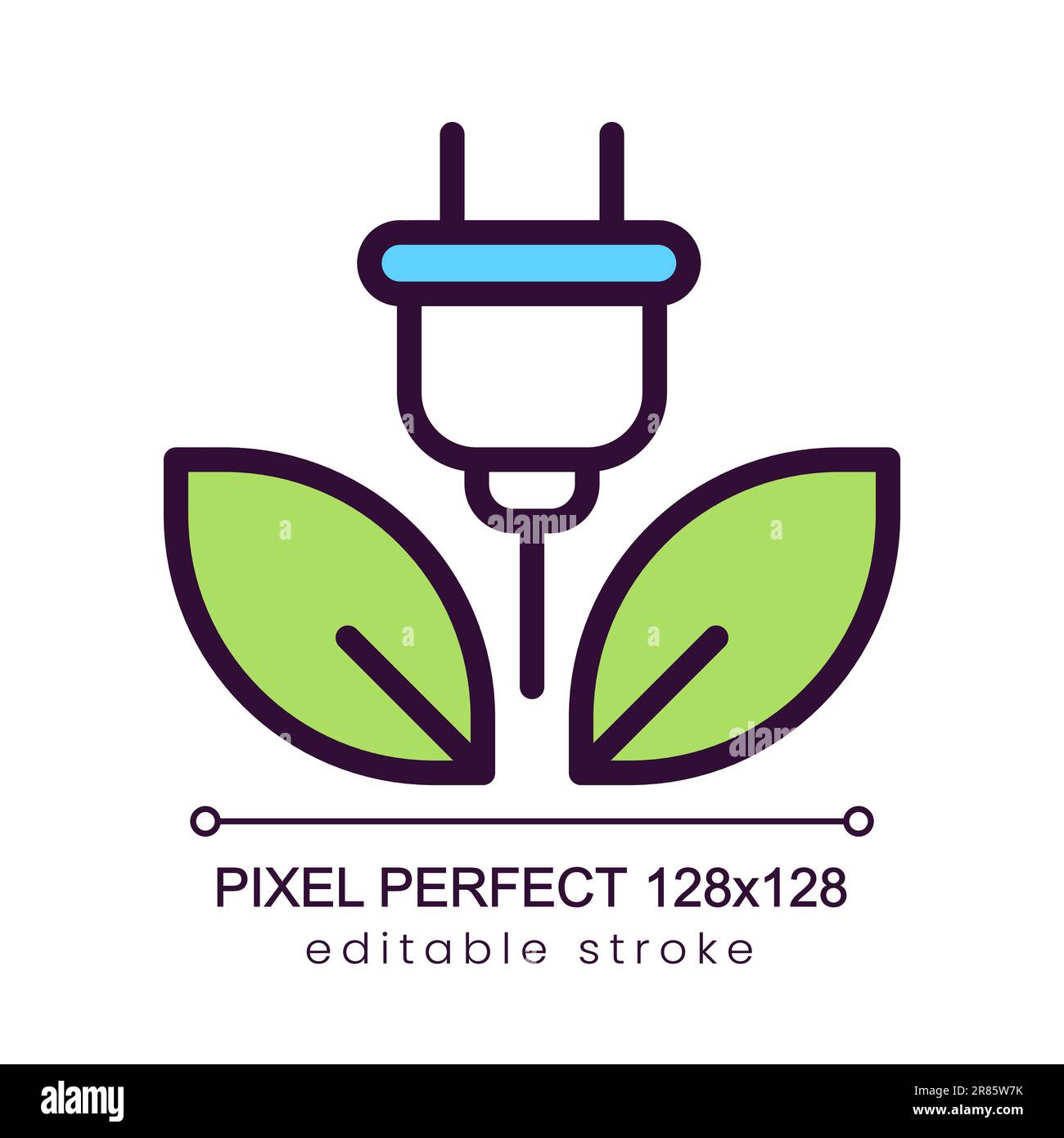 Clean energy pixel perfect RGB color icon Stock Vector Image & Art - Alamy
