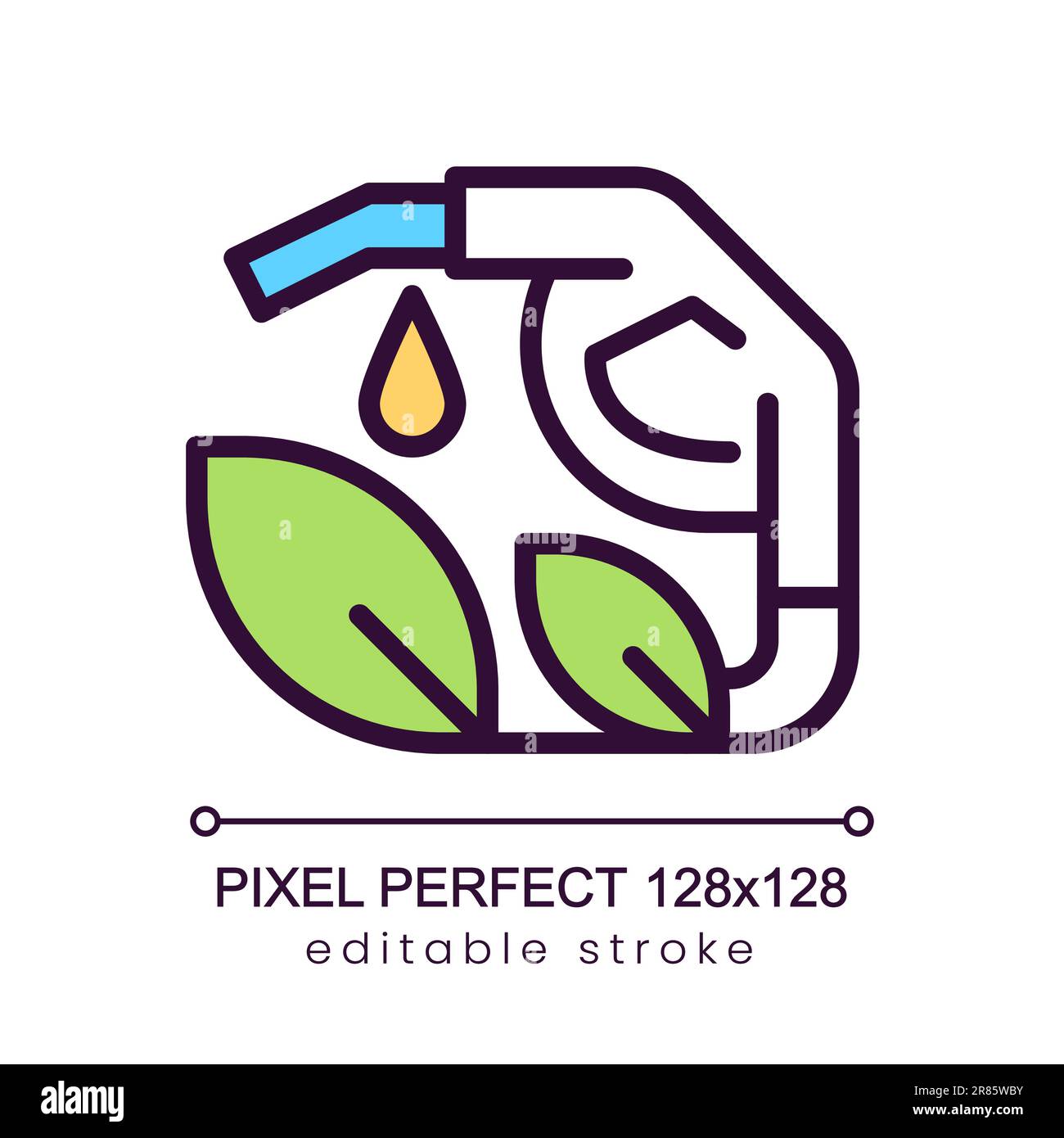 Biofuel pixel perfect RGB color icon Stock Vector Image & Art - Alamy
