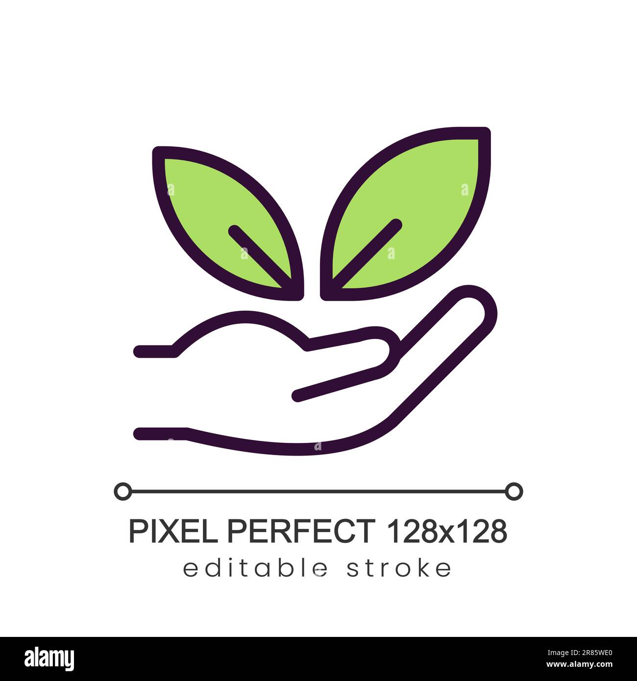 Nature care pixel perfect RGB color icon Stock Vector Image & Art - Alamy