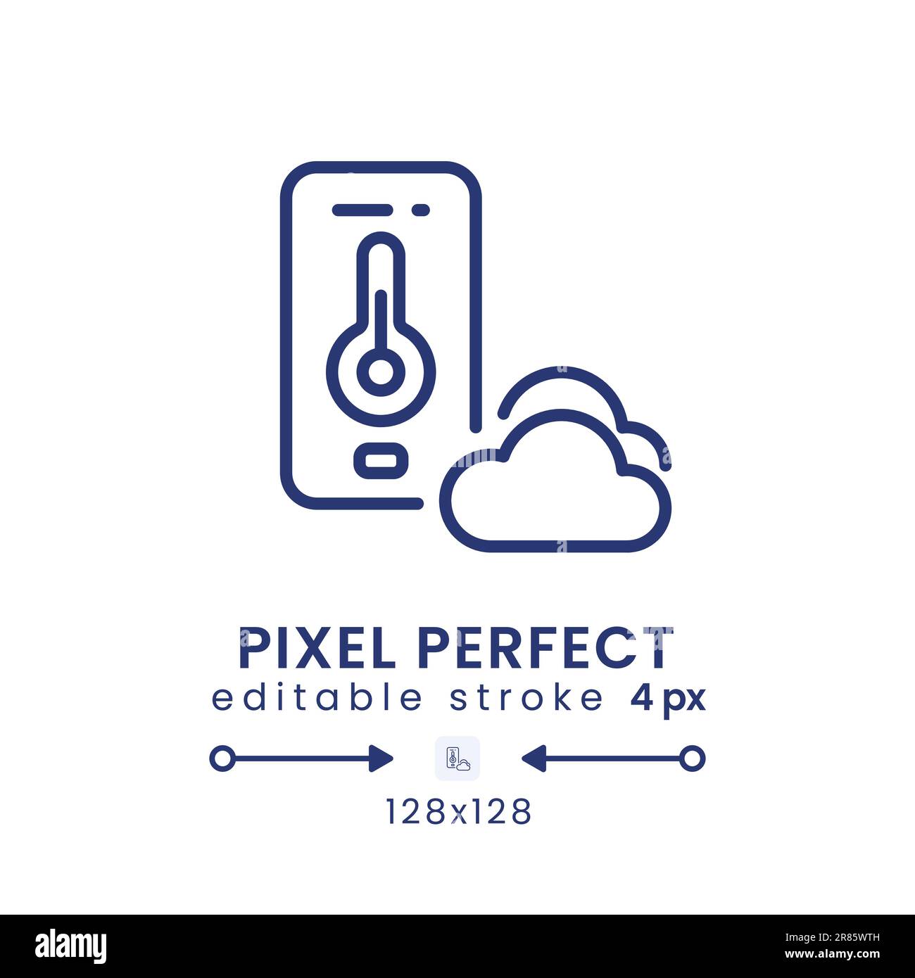 Weather app linear desktop icon Stock Vector Image & Art - Alamy