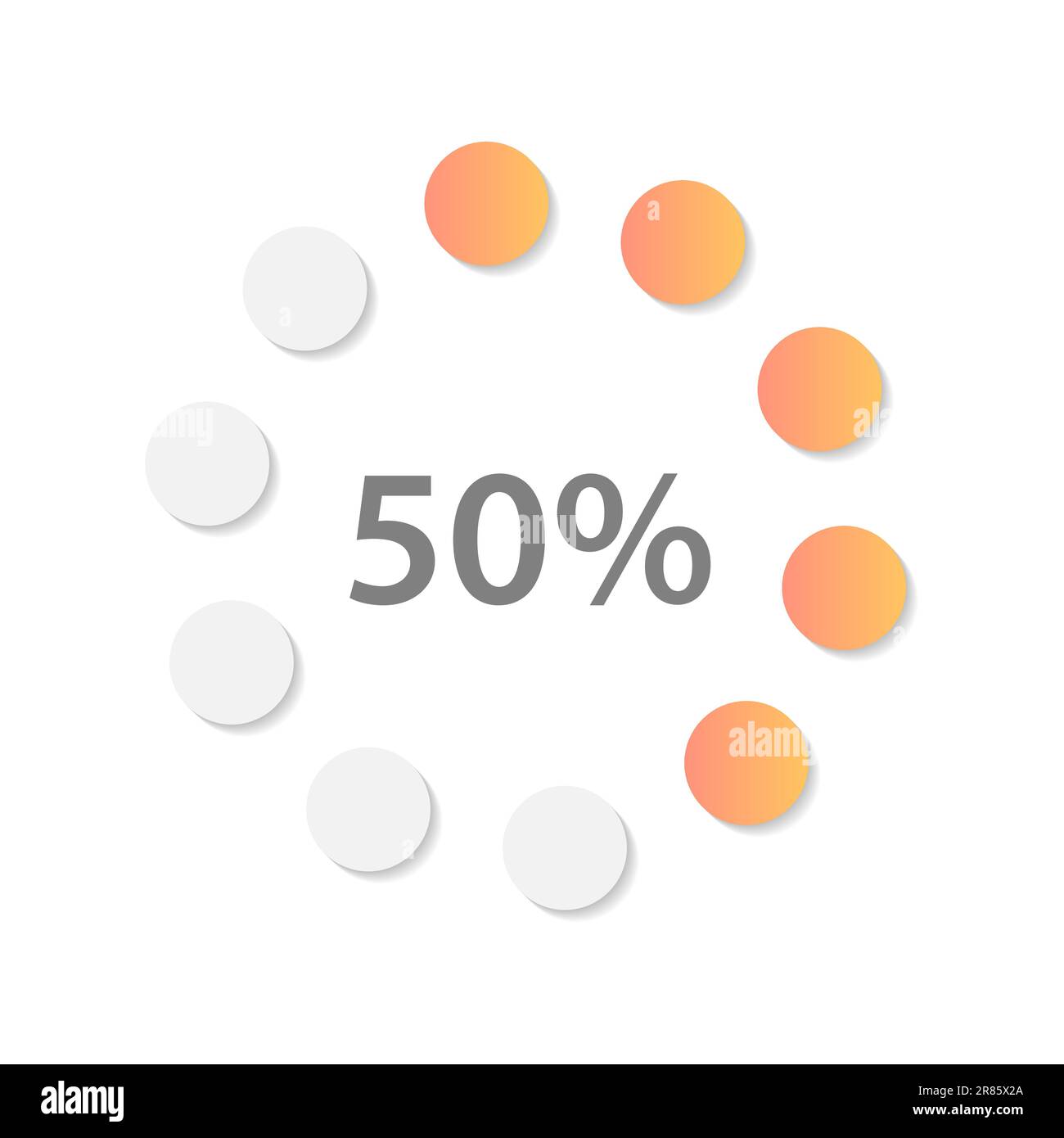 Round gradient dot infographic chart design template Stock Vector Image ...