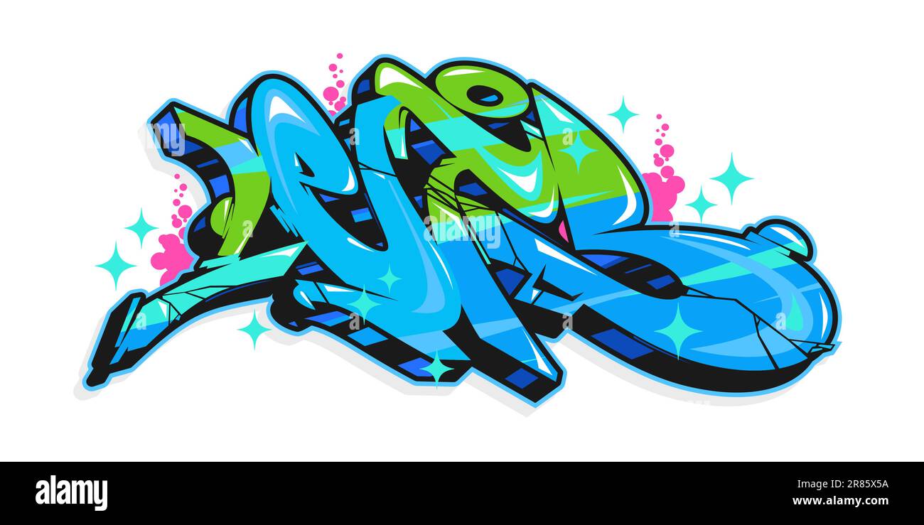 Colorful Abstract Urban Graffiti Street Art Word Lets Lettering Vector ...