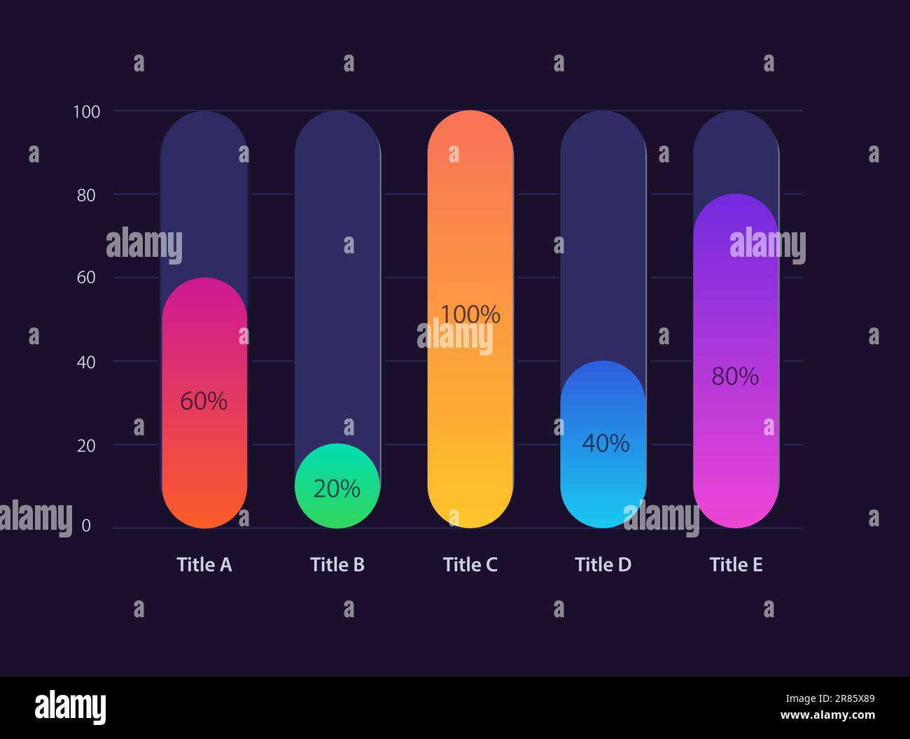 Rectangular infographic chart design template for dark theme Stock Vector Image & Art - Alamy