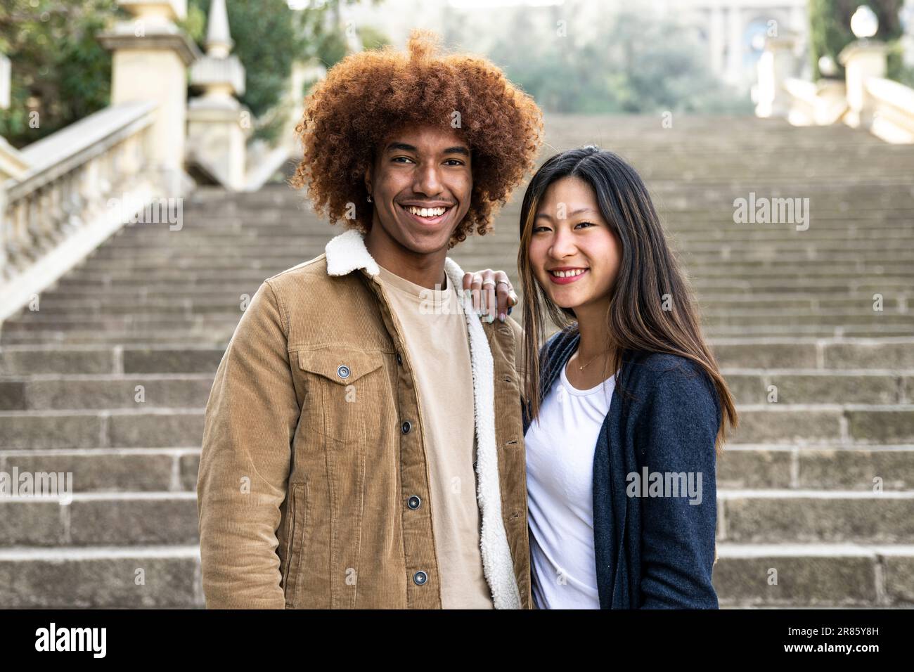 Lovely multicultural young student friends hi-res stock photography and ...