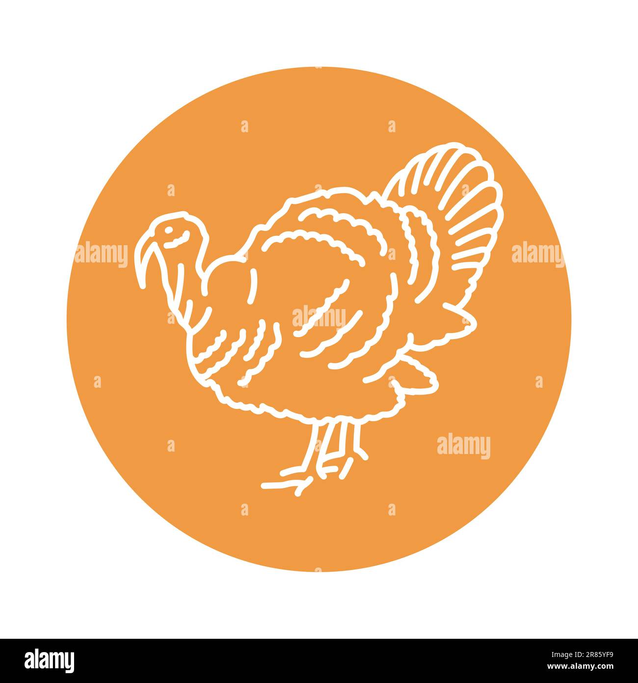 Turkey black line icon. Farm animals. Pictogram for web page, mobile ...