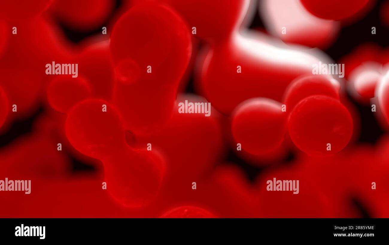 lava lamp red fantastic amorphic forms bokeh backdrop - abstract 3D ...