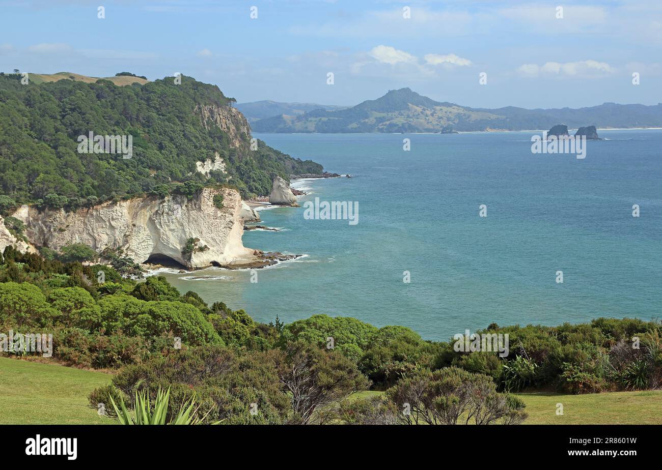Cathedral cove cliffs - New Zealand Stock Photo - Alamy