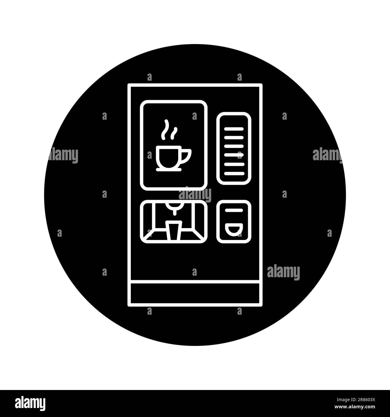 Self-service coffee machine black line icon. Pictogram for web page ...