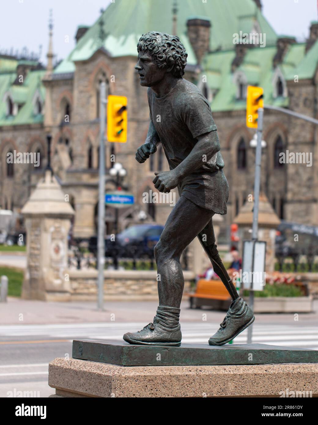 Ottawa, Ontario - May 19, 2023: Terry Fox Statue near Canadian ...