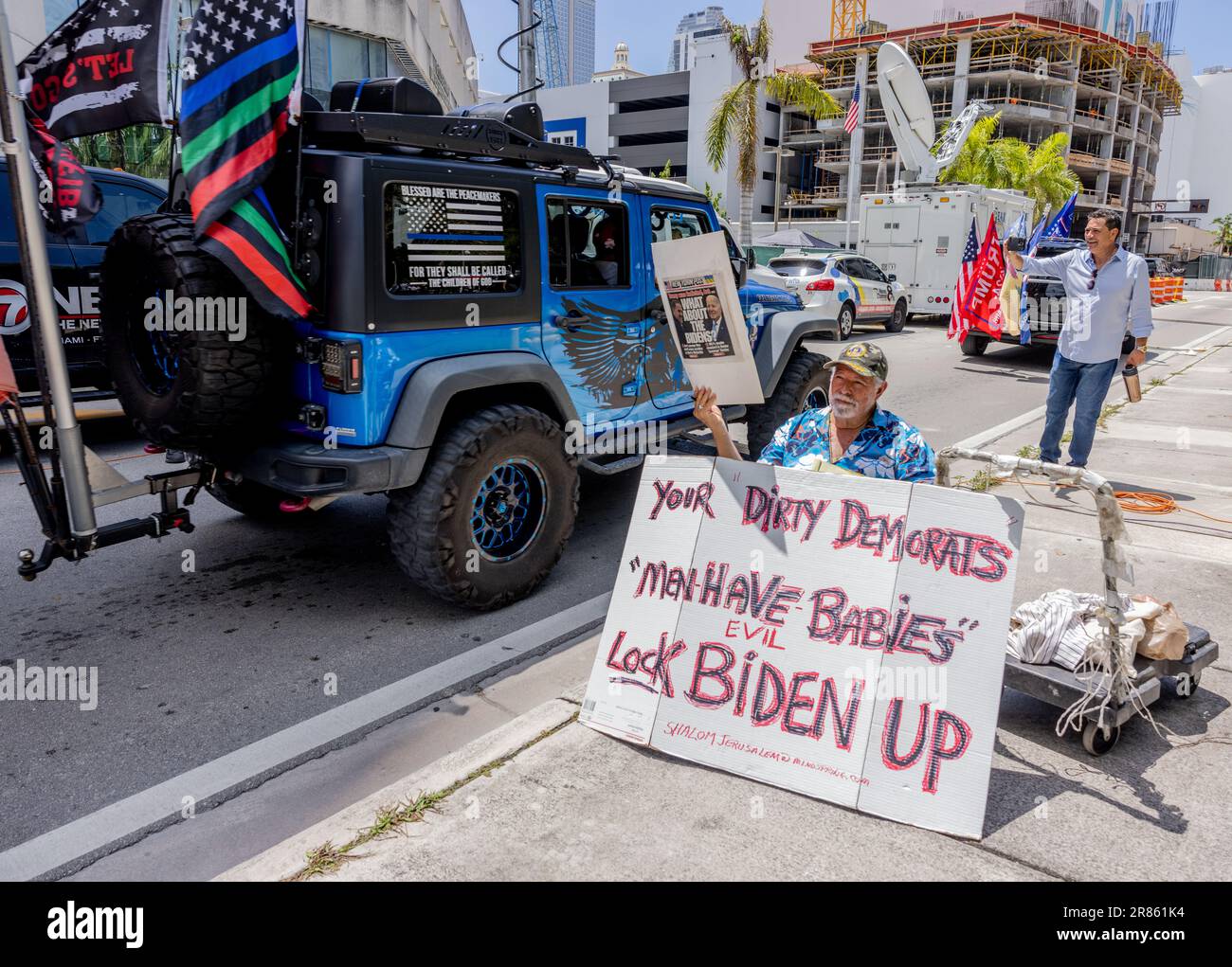 Lock biden up sign hi-res stock photography and images - Alamy