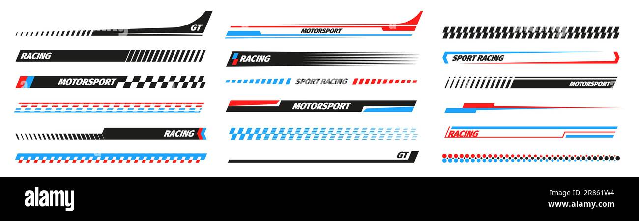 Sport racing stripes. Turbo power, speed and drift vinyl decal for car ...