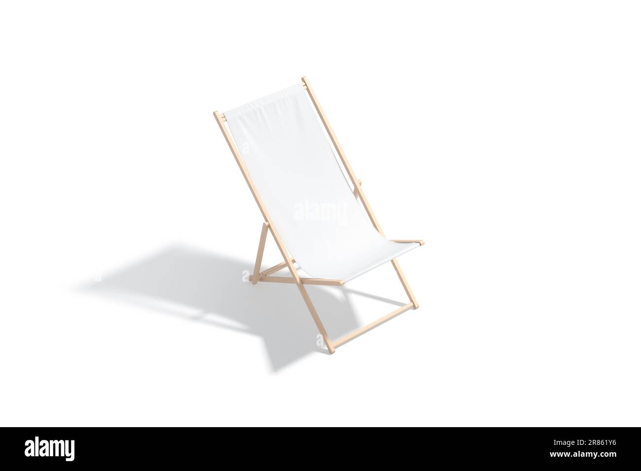 Blank white folding beach chair mockup, side view Stock Photo - Alamy