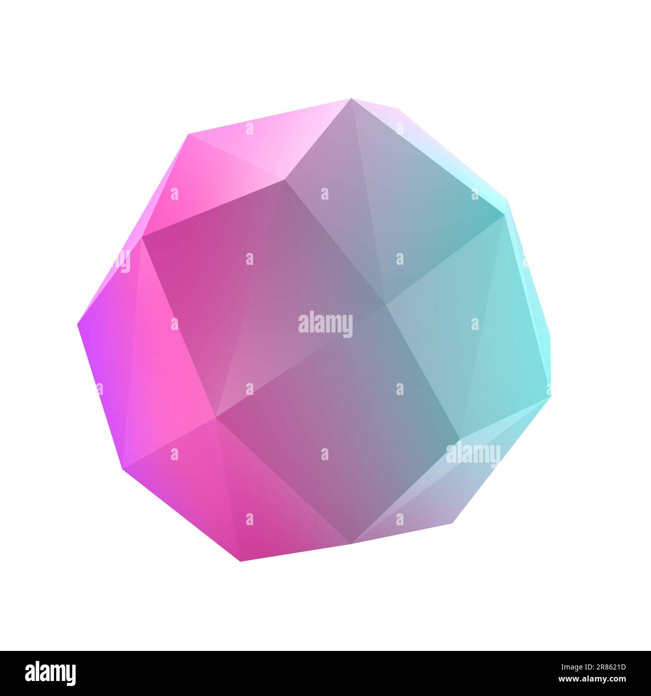 3d shape element polygon ball metal geometric. Realistic glossy ...