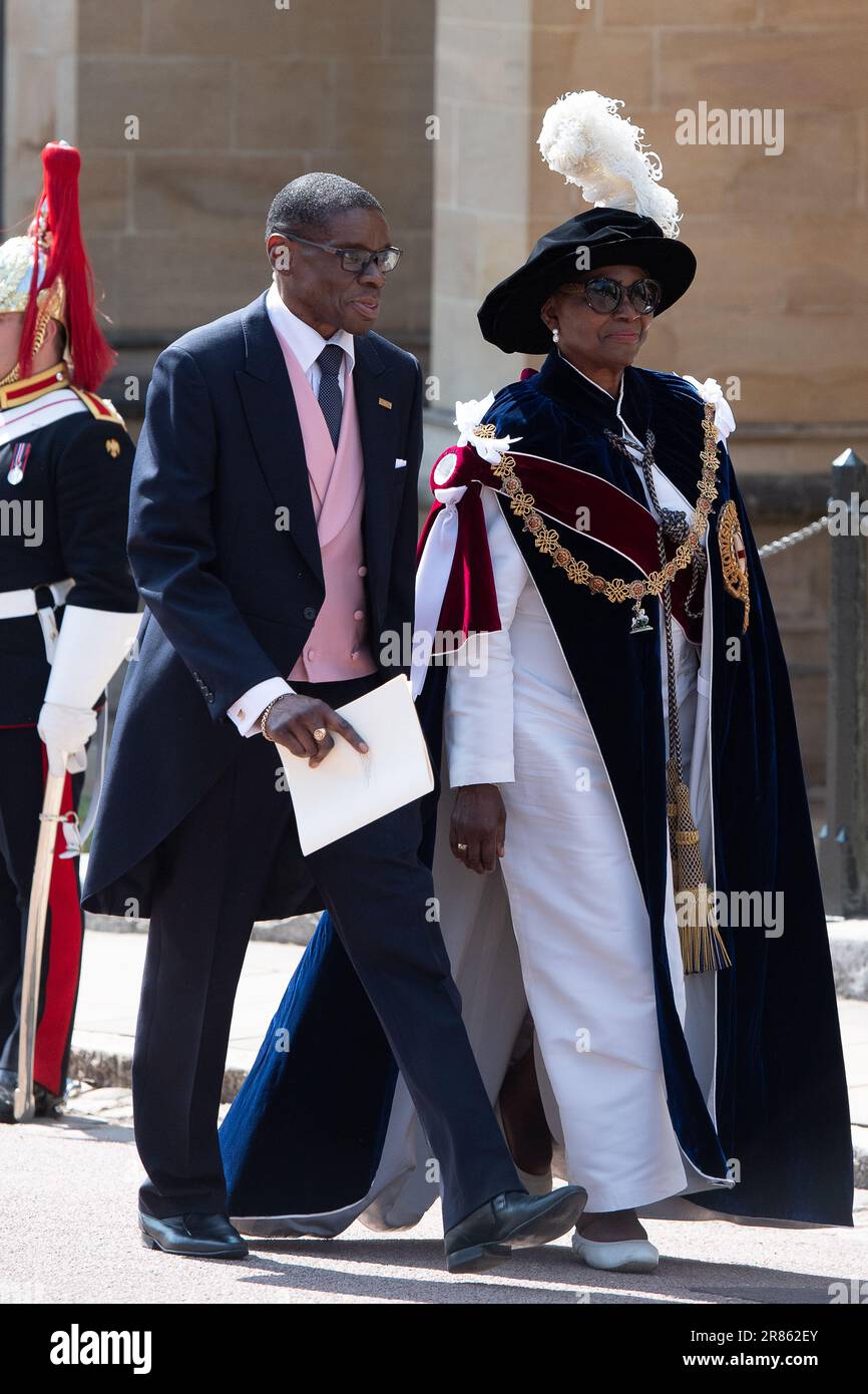 Windsor, Berkshire, UK. 19th June, 2023. Ladies Companion The Rt Hon Baroness Amos at the Garter ...