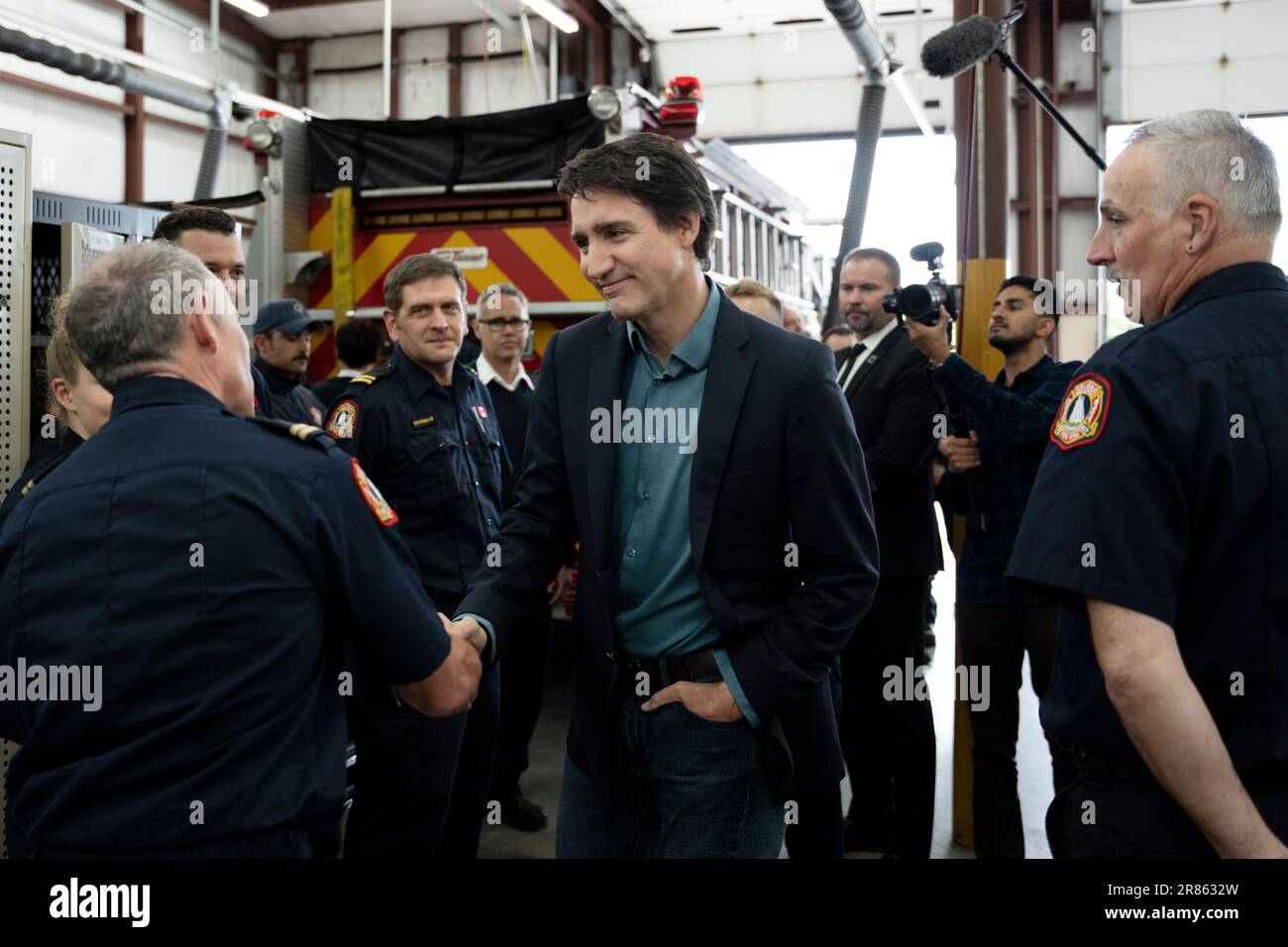 Hammonds Plains, Canada. 19th June, 2023. Prime Minister Justin Trudeau ...
